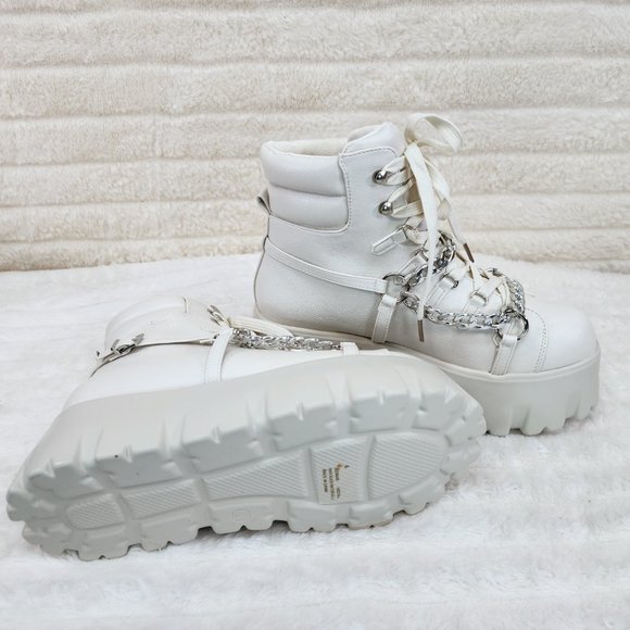 Cape Robbin | Shoes | 2 Inch Platform Boots By Cape Robbin Off White ...